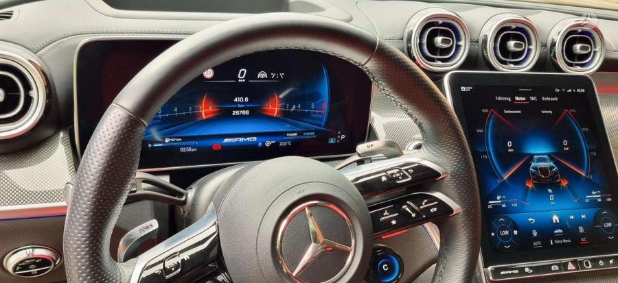 Black Mercedes-Benz GLC 43 AMG 2024 in Taurage, with an engine capacity of 2.00 L and mileage of 26 thousand km for 61500 €, photo 6 on AUTOMOTO.COM.LV