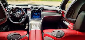 Black Mercedes-Benz GLC 43 AMG 2024 in Taurage, with an engine capacity of 2.00 L and mileage of 26 thousand km for 61500 €, photo 13 on AUTOMOTO.COM.LV
