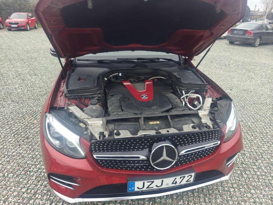 Red Mercedes-Benz GLC 43 AMG 2017 in Kaunas, with an engine capacity of 3.00 L and mileage of 37 thousand km for 39000 €, photo 19 on AUTOMOTO.COM.LV