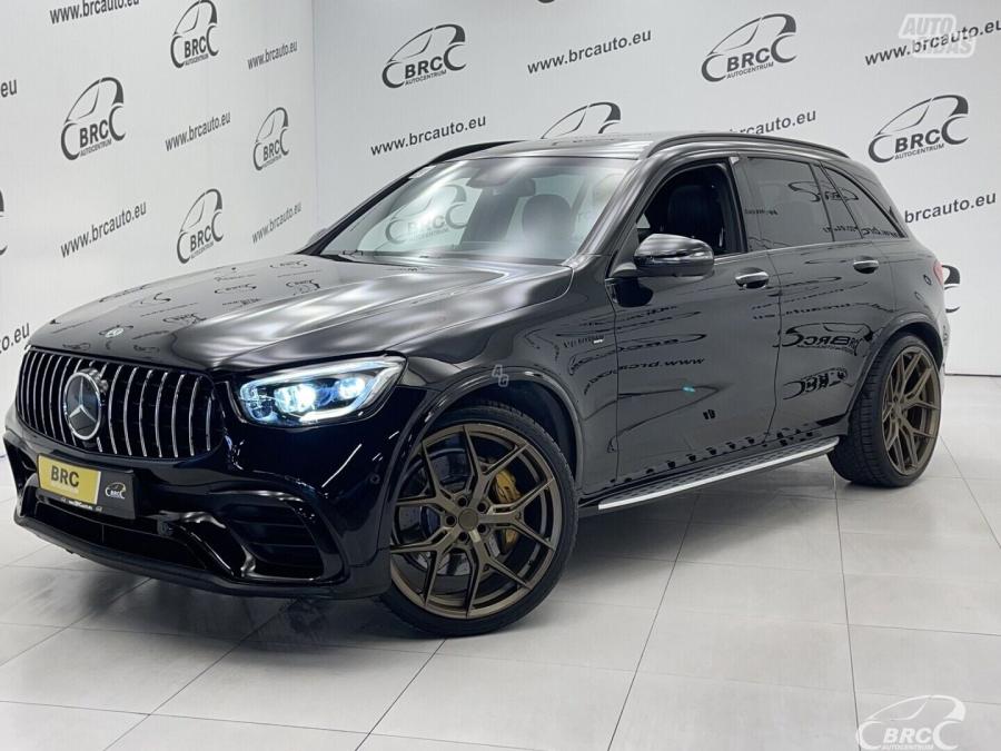 Black Mercedes-Benz GLC 63 AMG 2019 in Avizieniai, with an engine capacity of 4.00 L and mileage of 67 thousand km for 42900 €, photo 1 on AUTOMOTO.COM.LV