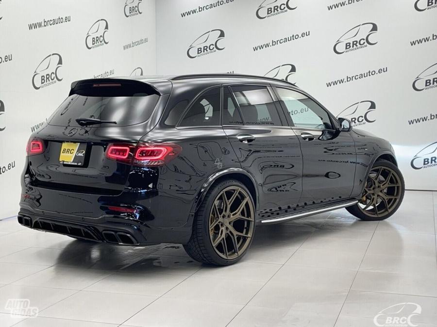 Black Mercedes-Benz GLC 63 AMG 2019 in Avizieniai, with an engine capacity of 4.00 L and mileage of 67 thousand km for 42900 €, photo 2 on AUTOMOTO.COM.LV