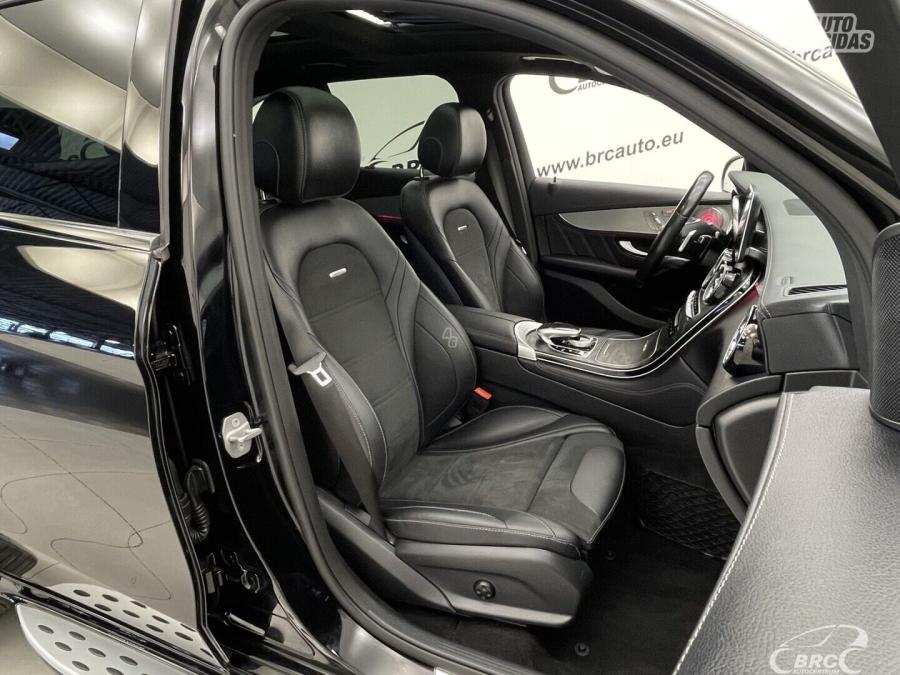 Black Mercedes-Benz GLC 63 AMG 2019 in Avizieniai, with an engine capacity of 4.00 L and mileage of 67 thousand km for 42900 €, photo 7 on AUTOMOTO.COM.LV