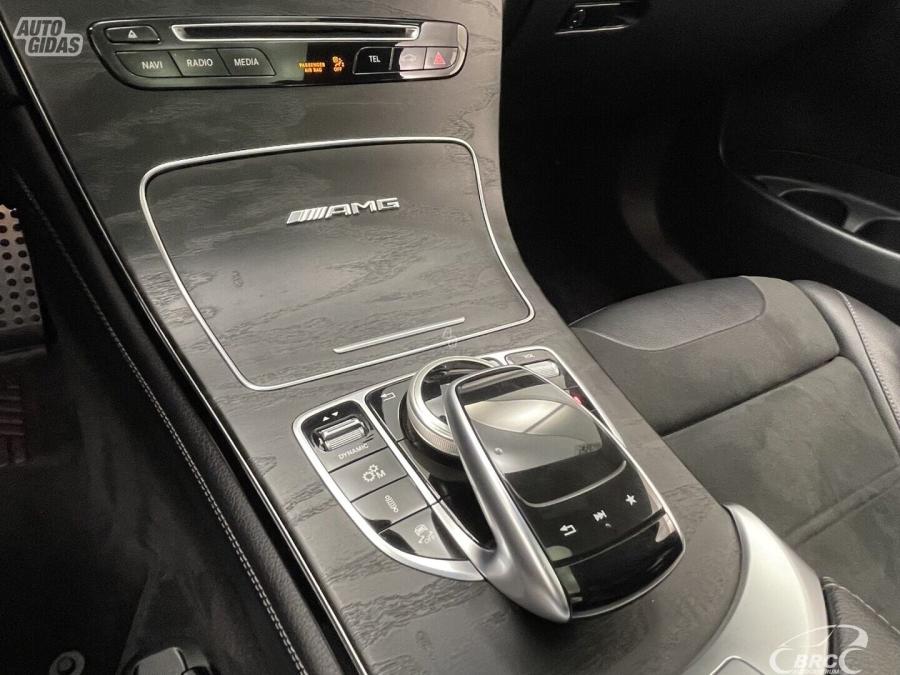 Black Mercedes-Benz GLC 63 AMG 2019 in Avizieniai, with an engine capacity of 4.00 L and mileage of 67 thousand km for 42900 €, photo 29 on AUTOMOTO.COM.LV