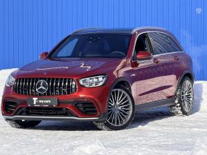 Sarkans Mercedes-Benz GLC 63 AMG 2020 Kauņa, ar dzinēja tilpumu 3.98 L un nobraukumu 88 tūkst. km par 54900 €, foto  vietnē AUTOMOTO.COM.LV