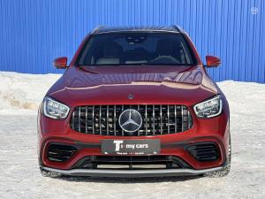 Red Mercedes-Benz GLC 63 AMG 2020 in Kaunas, with an engine capacity of 3.98 L and mileage of 88 thousand km for 54900 €, photo 3 on AUTOMOTO.COM.LV