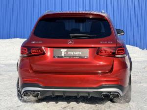 Red Mercedes-Benz GLC 63 AMG 2020 in Kaunas, with an engine capacity of 3.98 L and mileage of 88 thousand km for 54900 €, photo 4 on AUTOMOTO.COM.LV