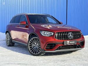 Red Mercedes-Benz GLC 63 AMG 2020 in Kaunas, with an engine capacity of 3.98 L and mileage of 88 thousand km for 54900 €, photo 5 on AUTOMOTO.COM.LV