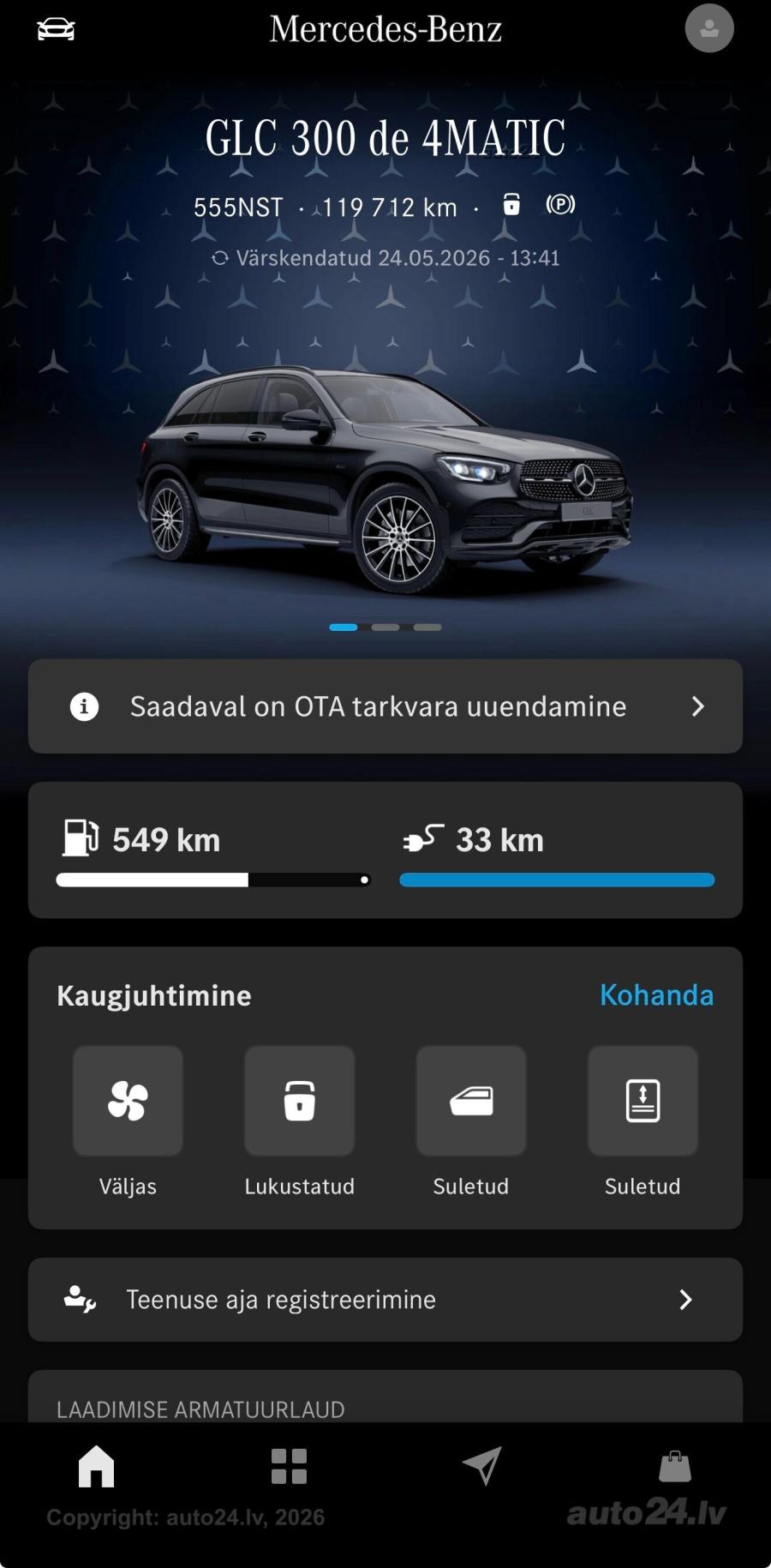 Черный Мерседес ГЛЦ-Класс 2020 в Таллин, объемом двигателя 2.00 л и пробегом 120 тыс. км за 41000 €, фото 24 на AUTOMOTO.COM.LV