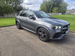 Grey Mercedes-Benz GLE 300 2022 in Riga, with an engine capacity of 2.00 L and mileage of 64 thousand km for 57500 €, photo  on AUTOMOTO.COM.LV
