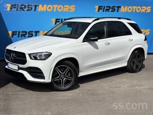 White Mercedes-Benz GLE 300 2022 in Riga, with an engine capacity of 2.00 L and mileage of 56 thousand km for 59950 €, photo  on AUTOMOTO.COM.LV
