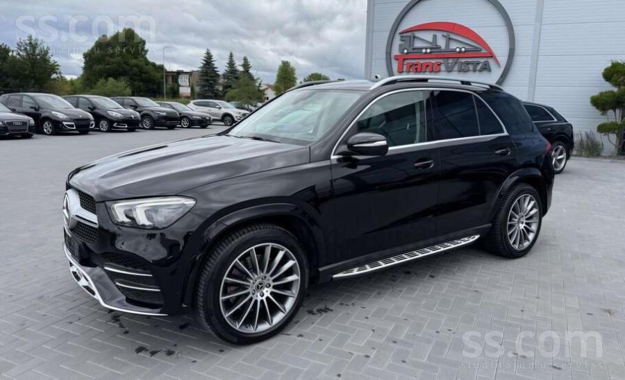 Black Mercedes-Benz GLE 350 2020 in Telschi, with an engine capacity of 2.90 L and mileage of 221 thousand km for 39990 €, photo 6 on AUTOMOTO.COM.LV