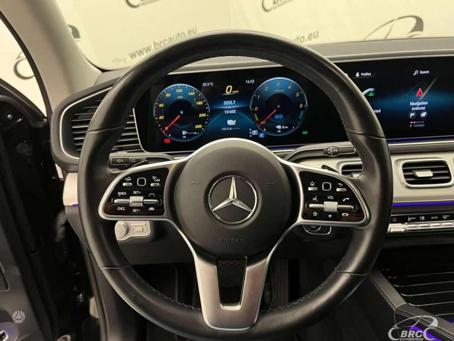 Black Mercedes-Benz GLE 350 2022 in Vilnius, with an engine capacity of 1.95 L and mileage of 152 thousand km for 42840 €, photo 22 on AUTOMOTO.COM.LV