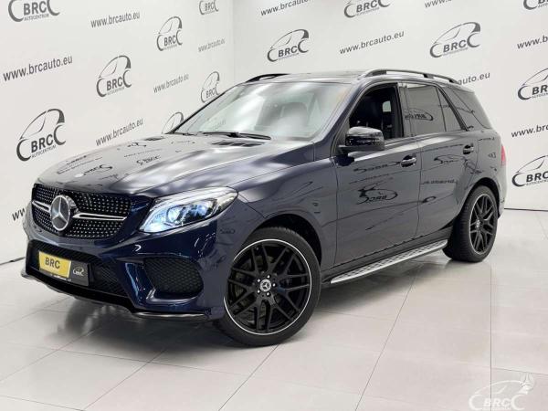 Blue Mercedes-Benz GLE 350 2016 in Vilnius, with an engine capacity of 2.99 L and mileage of 115 thousand km for 25500 €, photo 1 on AUTOMOTO.COM.LV