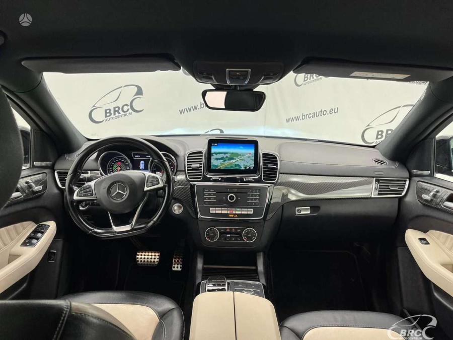 Blue Mercedes-Benz GLE 350 2017 in Vilnius, with an engine capacity of 2.99 L and mileage of 301 thousand km for 26900 €, photo 17 on AUTOMOTO.COM.LV