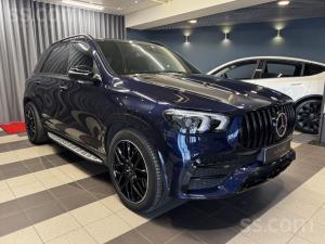 Blue Mercedes-Benz GLE 350 2021 in Riga, with an engine capacity of 2.00 L and mileage of 122 thousand km for 53990 €, photo 3 on AUTOMOTO.COM.LV