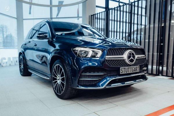 Zils Mercedes-Benz GLE 350 2021 Rīga, ar dzinēja tilpumu 2.93 L un nobraukumu 118 tūkst. km par 60000 €, foto  vietnē AUTOMOTO.COM.LV