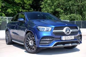 Blue Mercedes-Benz GLE 350 2021 in Vilnius, with an engine capacity of 1.95 L and mileage of 122 thousand km for 51000 €, photo  on AUTOMOTO.COM.LV