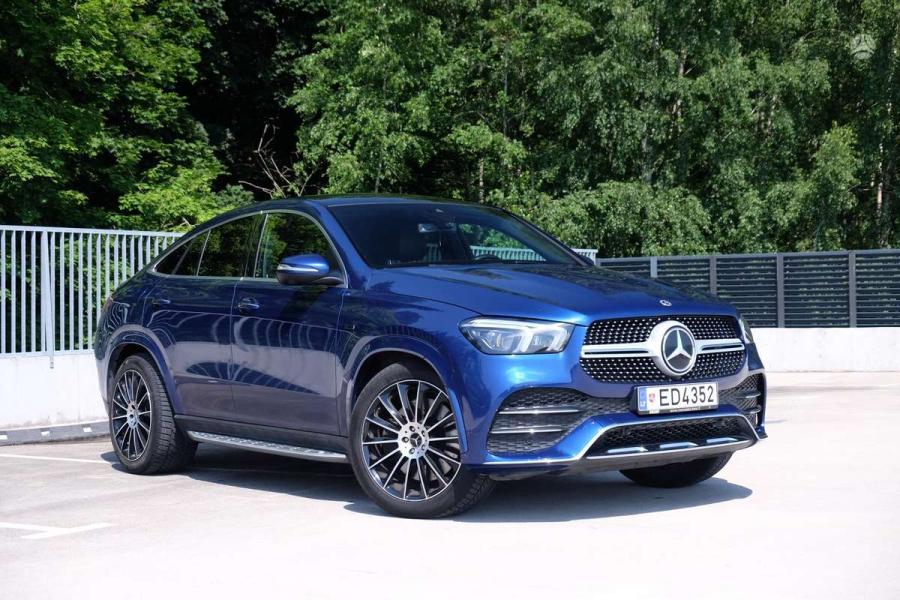 Blue Mercedes-Benz GLE 350 2021 in Vilnius, with an engine capacity of 1.95 L and mileage of 122 thousand km for 51000 €, photo 5 on AUTOMOTO.COM.LV