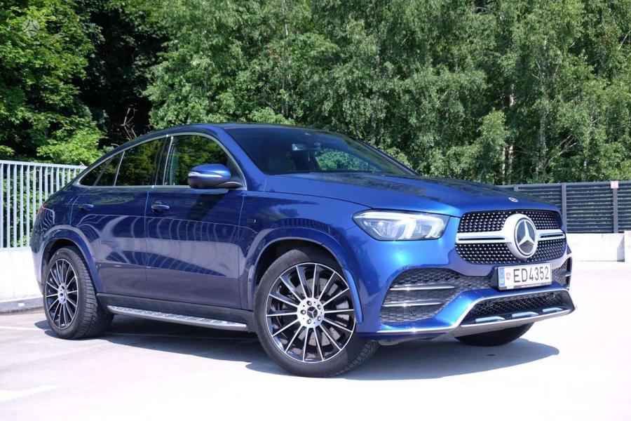 Blue Mercedes-Benz GLE 350 2021 in Vilnius, with an engine capacity of 1.95 L and mileage of 122 thousand km for 51000 €, photo 6 on AUTOMOTO.COM.LV