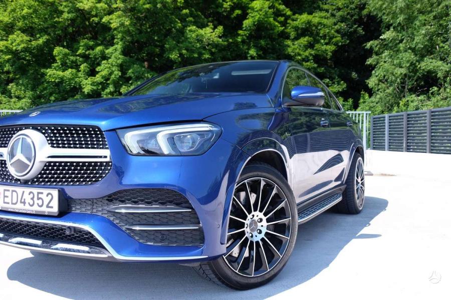 Blue Mercedes-Benz GLE 350 2021 in Vilnius, with an engine capacity of 1.95 L and mileage of 122 thousand km for 51000 €, photo 9 on AUTOMOTO.COM.LV