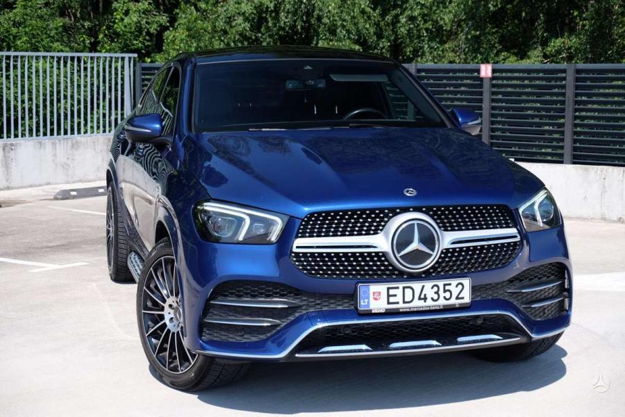 Blue Mercedes-Benz GLE 350 2021 in Vilnius, with an engine capacity of 1.95 L and mileage of 122 thousand km for 51000 €, photo 14 on AUTOMOTO.COM.LV
