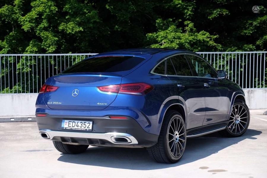 Blue Mercedes-Benz GLE 350 2021 in Vilnius, with an engine capacity of 1.95 L and mileage of 122 thousand km for 51000 €, photo 15 on AUTOMOTO.COM.LV