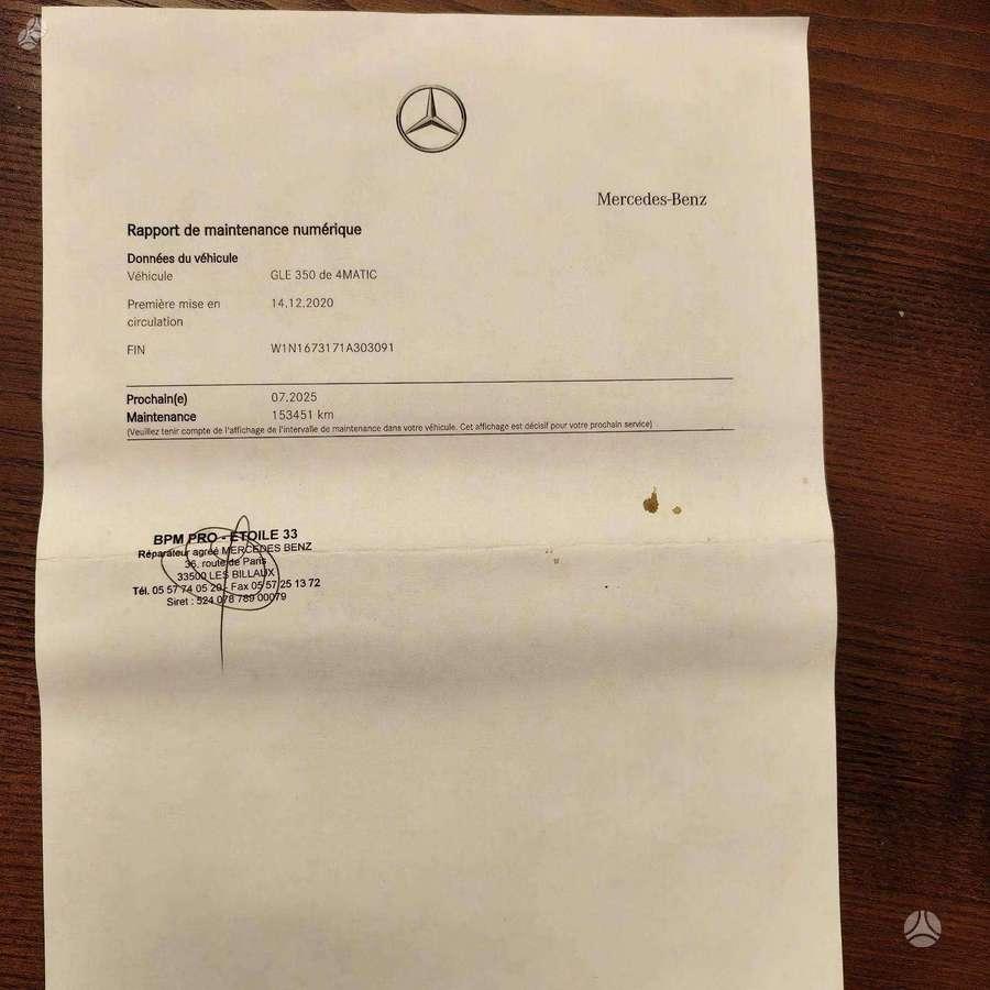 Zils Mercedes-Benz GLE 350 2021 Viļņa, ar dzinēja tilpumu 0.00 L un nobraukumu 183 tūkst. km par 52600 €, foto 39 vietnē AUTOMOTO.COM.LV