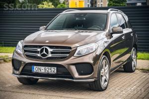 Brown Mercedes-Benz GLE 350 2016 in Riga, with an engine capacity of 3.00 L and mileage of 183 thousand km for 22990 €, photo  on AUTOMOTO.COM.LV