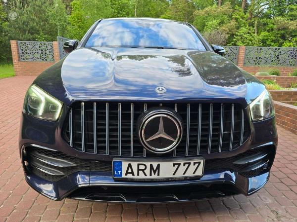 Blue Mercedes-Benz GLE 400 2021 in Utena, with an engine capacity of 2.93 L and mileage of 106 thousand km for 55000 €, photo 7 on AUTOMOTO.COM.LV