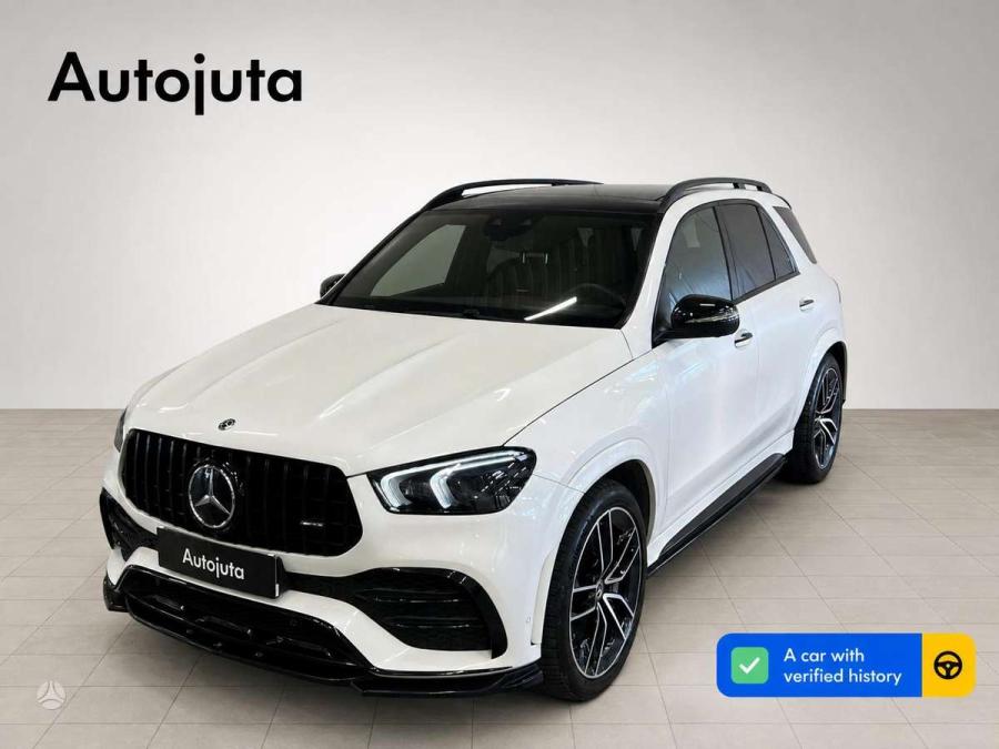 White Mercedes-Benz GLE 400 2020 in Kaunas, with an engine capacity of 2.93 L and mileage of 214 thousand km for 42900 €, photo 1 on AUTOMOTO.COM.LV