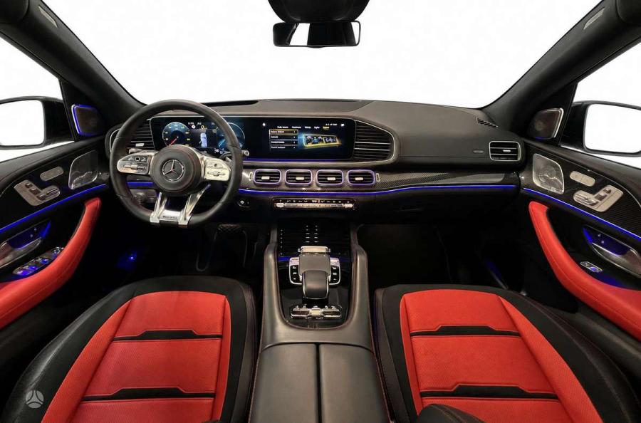 White Mercedes-Benz GLE 400 2020 in Kaunas, with an engine capacity of 2.93 L and mileage of 214 thousand km for 42900 €, photo 16 on AUTOMOTO.COM.LV