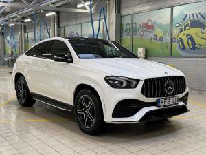 White Mercedes-Benz GLE 400 2022 in Vilnius, with an engine capacity of 2.93 L and mileage of 71 thousand km for 72500 €, photo 12 on AUTOMOTO.COM.LV