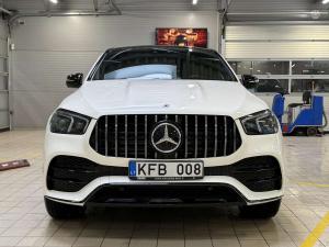 White Mercedes-Benz GLE 400 2022 in Vilnius, with an engine capacity of 2.93 L and mileage of 71 thousand km for 72500 €, photo 13 on AUTOMOTO.COM.LV