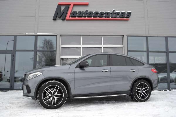 Grey Mercedes-Benz GLE 43 AMG 2017 in Vilnius, with an engine capacity of 3.00 L and mileage of 184 thousand km for 35000 €, photo 1 on AUTOMOTO.COM.LV