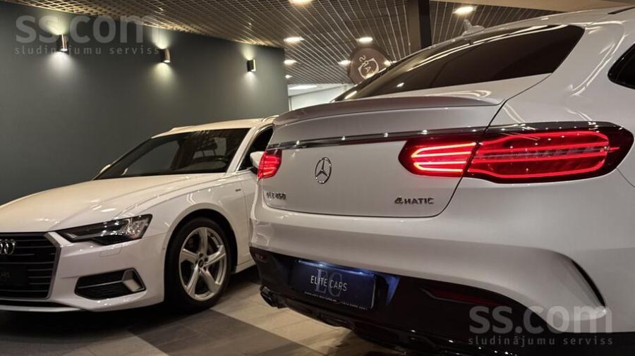 White Mercedes-Benz GLE 450 AMG 2016 in Riga, with an engine capacity of 3.00 L and mileage of 240 thousand km for 28490 €, photo 30 on AUTOMOTO.COM.LV