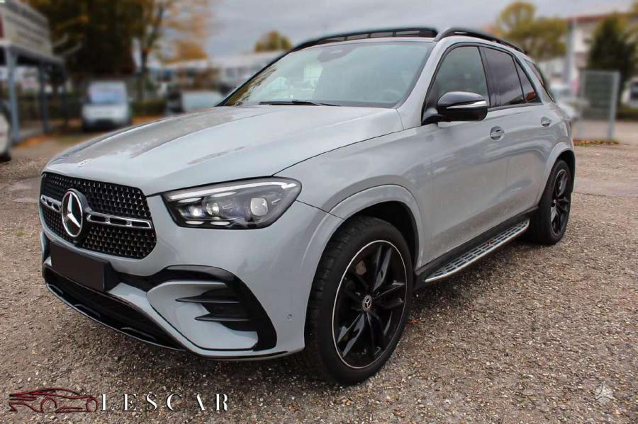 Grey Mercedes-Benz gle-450 2024 in Vilnius, with an engine capacity of 2.99 L and mileage of 24 thousand km for 89000 €, photo 1 on AUTOMOTO.COM.LV