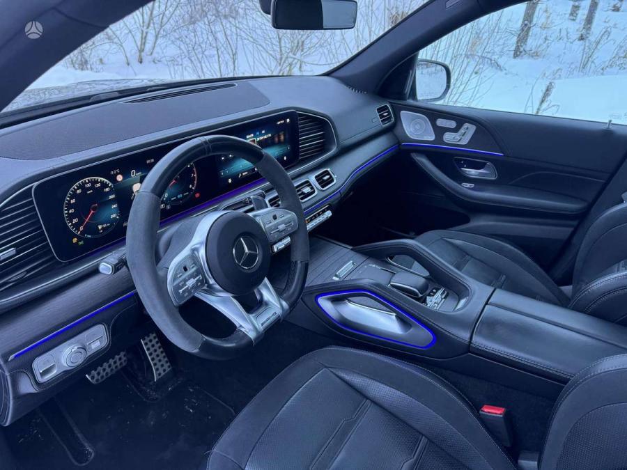 Black Mercedes-Benz GLE 53 AMG 2020 in Vilnius, with an engine capacity of 3.00 L and mileage of 118 thousand km for 59700 €, photo 19 on AUTOMOTO.COM.LV