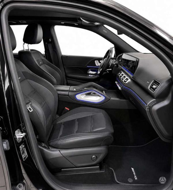 Black Mercedes-Benz GLE 53 AMG 2022 in Kaunas, with an engine capacity of 3.00 L and mileage of 126 thousand km for 67900 €, photo 6 on AUTOMOTO.COM.LV