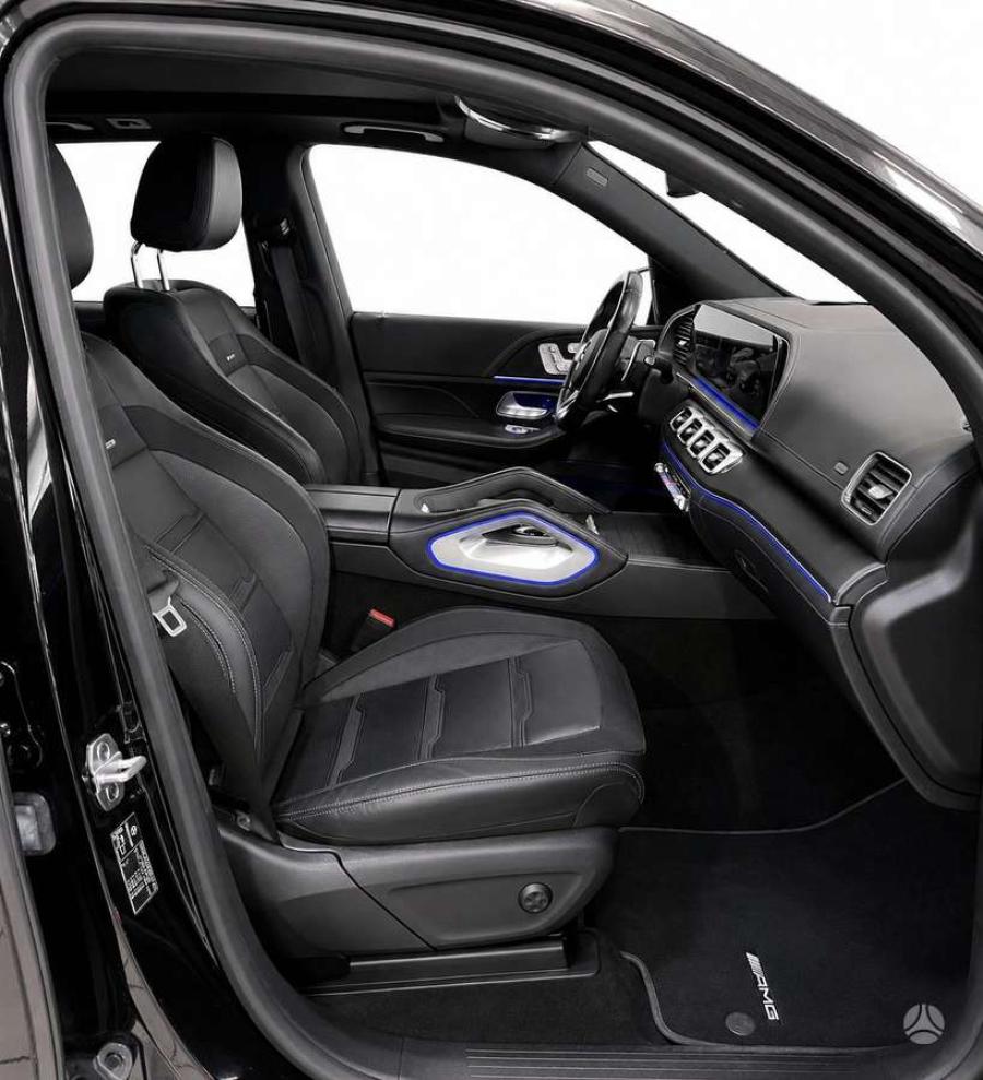 Black Mercedes-Benz GLE 53 AMG 2022 in Kaunas, with an engine capacity of 3.00 L and mileage of 126 thousand km for 67900 €, photo 7 on AUTOMOTO.COM.LV