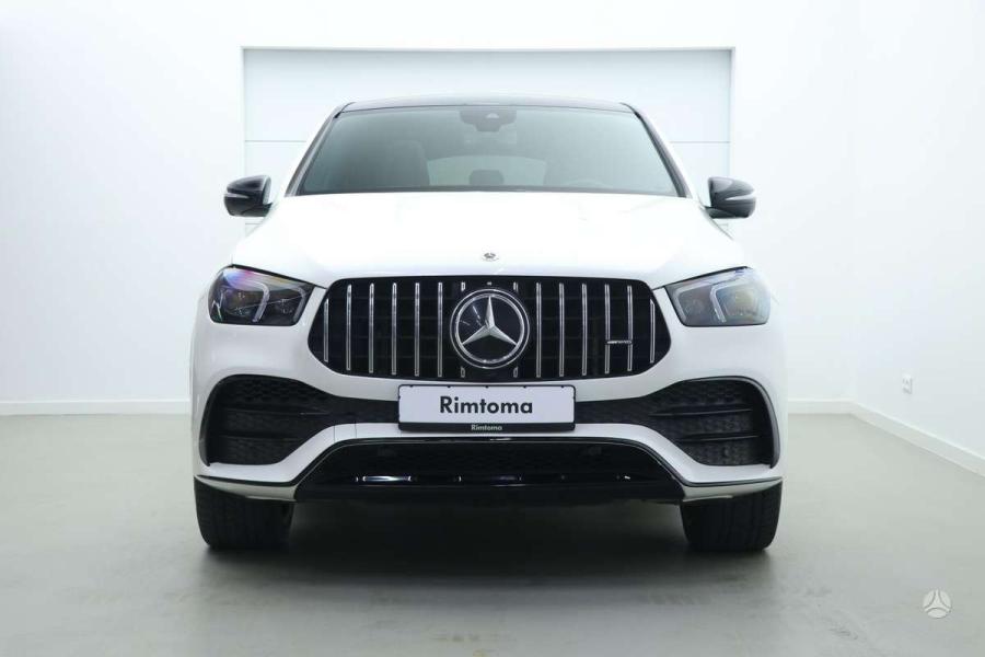 White Mercedes-Benz GLE 53 AMG 2021 in Vilnius, with an engine capacity of 3.00 L and mileage of 113 thousand km for 59990 €, photo 7 on AUTOMOTO.COM.LV