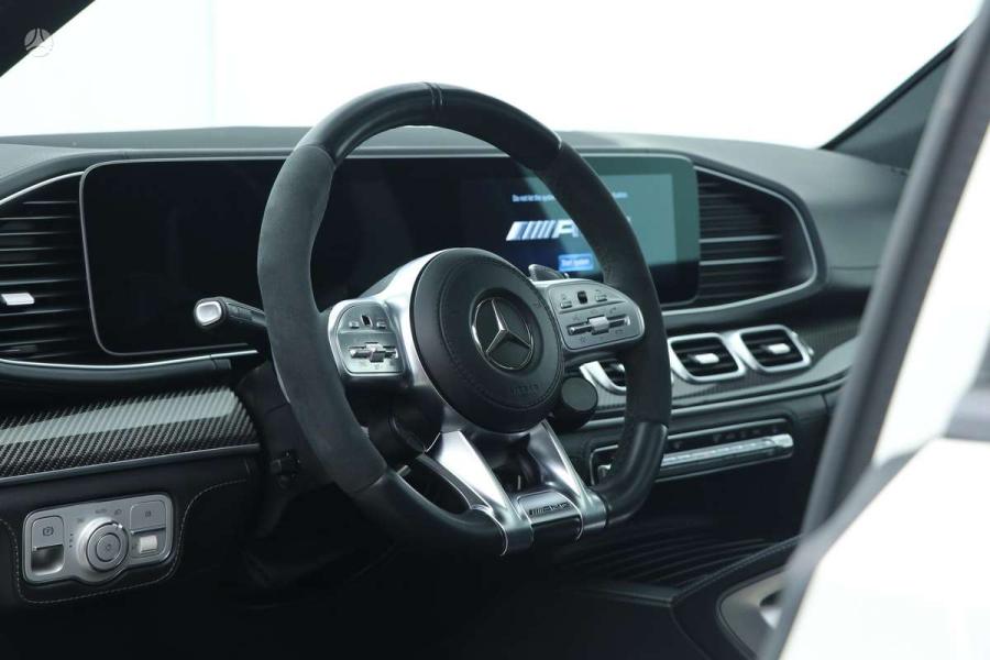 White Mercedes-Benz GLE 53 AMG 2021 in Vilnius, with an engine capacity of 3.00 L and mileage of 113 thousand km for 59990 €, photo 19 on AUTOMOTO.COM.LV