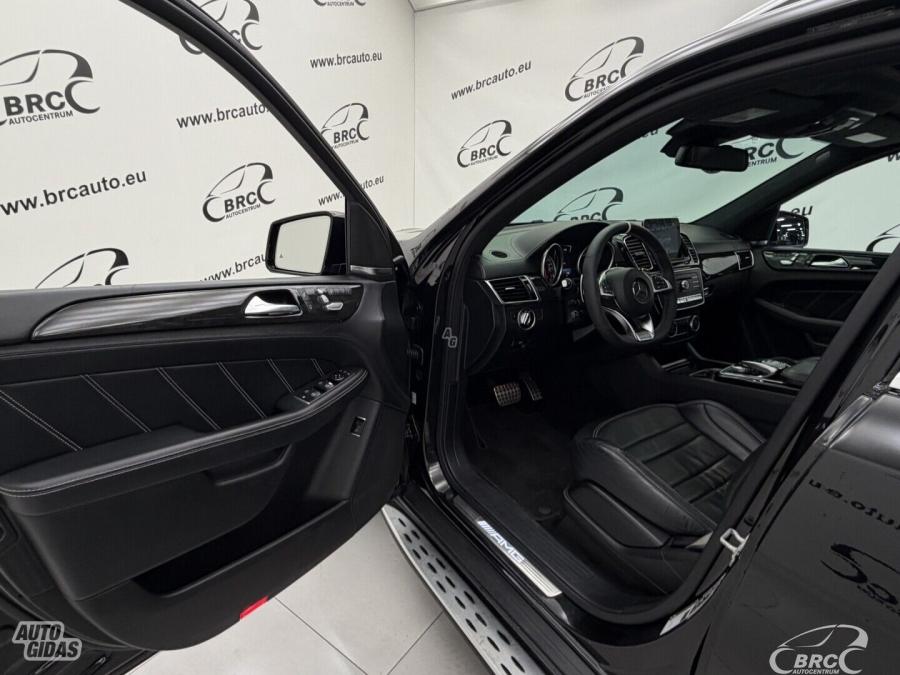 Black Mercedes-Benz GLE 63 AMG 2016 in Avizieniai, with an engine capacity of 5.50 L and mileage of 187 thousand km for 40900 €, photo 20 on AUTOMOTO.COM.LV