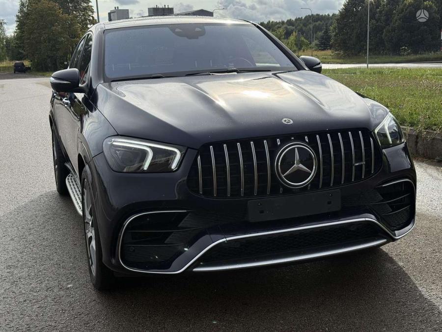 Blue Mercedes-Benz GLE 63 AMG 2021 in Panevezys, with an engine capacity of 3.98 L and mileage of 72 thousand km for 68900 €, photo 9 on AUTOMOTO.COM.LV