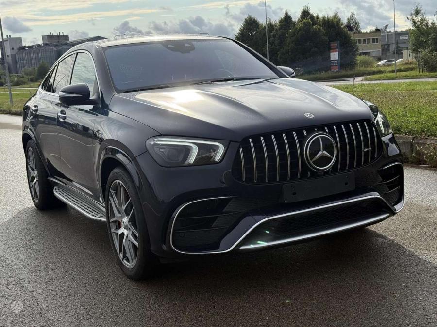 Blue Mercedes-Benz GLE 63 AMG 2021 in Panevezys, with an engine capacity of 3.98 L and mileage of 72 thousand km for 68900 €, photo 10 on AUTOMOTO.COM.LV