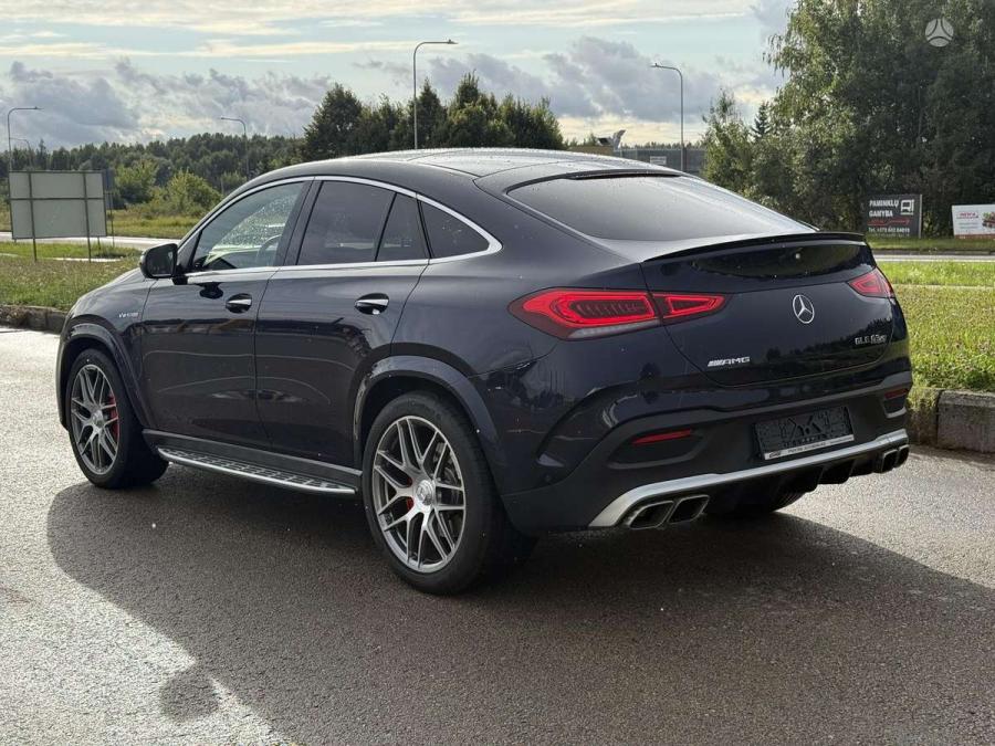 Blue Mercedes-Benz GLE 63 AMG 2021 in Panevezys, with an engine capacity of 3.98 L and mileage of 72 thousand km for 68900 €, photo 18 on AUTOMOTO.COM.LV