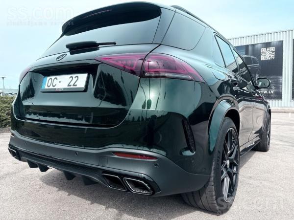 Green Mercedes-Benz GLE 63 AMG 2023 in Riga, with an engine capacity of 6.30 L and mileage of 56 thousand km for 79900 €, photo 2 on AUTOMOTO.COM.LV