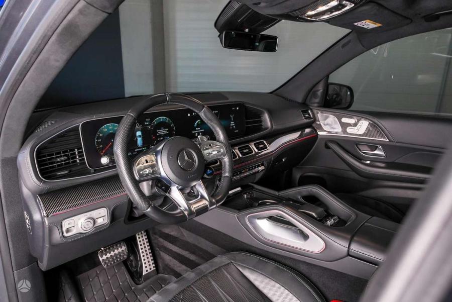 Grey Mercedes-Benz GLE 63 AMG 2021 in Marijampole, with an engine capacity of 3.98 L and mileage of 86 thousand km for 92450 €, photo 27 on AUTOMOTO.COM.LV