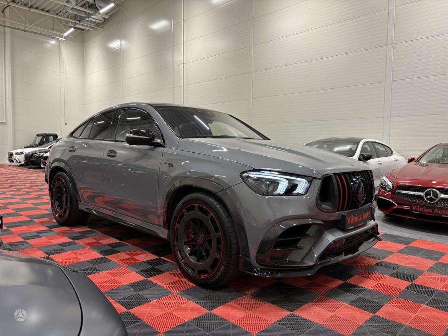 Grey Mercedes-Benz GLE 63 AMG 2021 in Vilnius, with an engine capacity of 3.98 L and mileage of 113 thousand km for 89999 €, photo 4 on AUTOMOTO.COM.LV