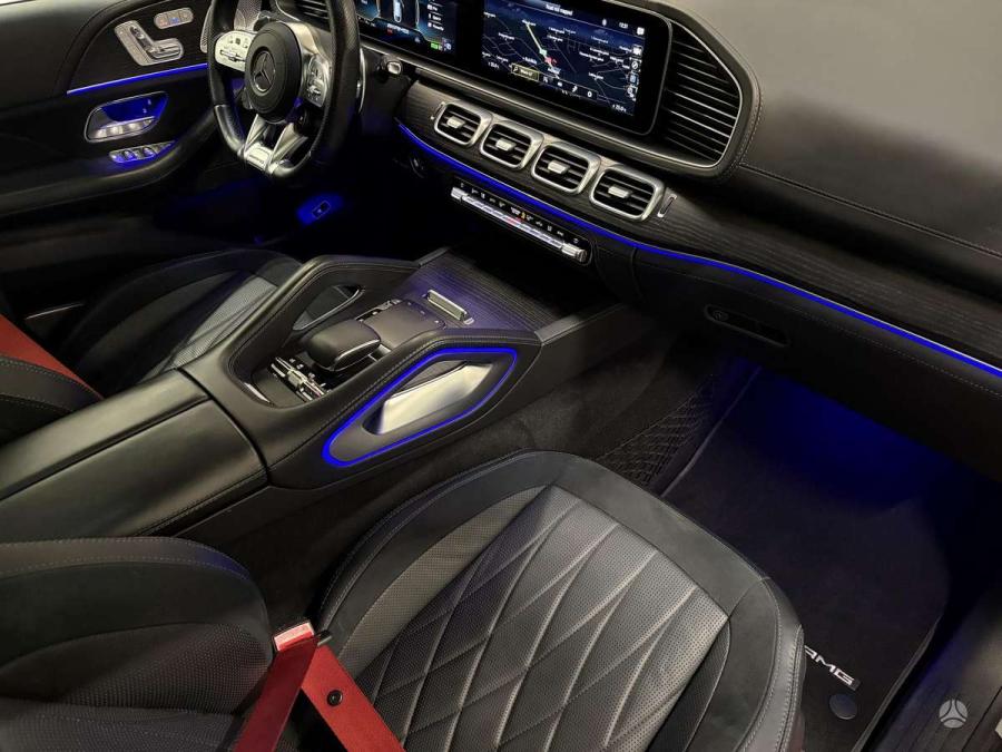 Grey Mercedes-Benz GLE 63 AMG 2021 in Vilnius, with an engine capacity of 3.98 L and mileage of 113 thousand km for 89999 €, photo 18 on AUTOMOTO.COM.LV