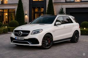White Mercedes-Benz GLE 63 AMG 2015 in Tallinn, with an engine capacity of 5.46 L and mileage of 19 thousand km for 55000 €, photo 3 on AUTOMOTO.COM.LV